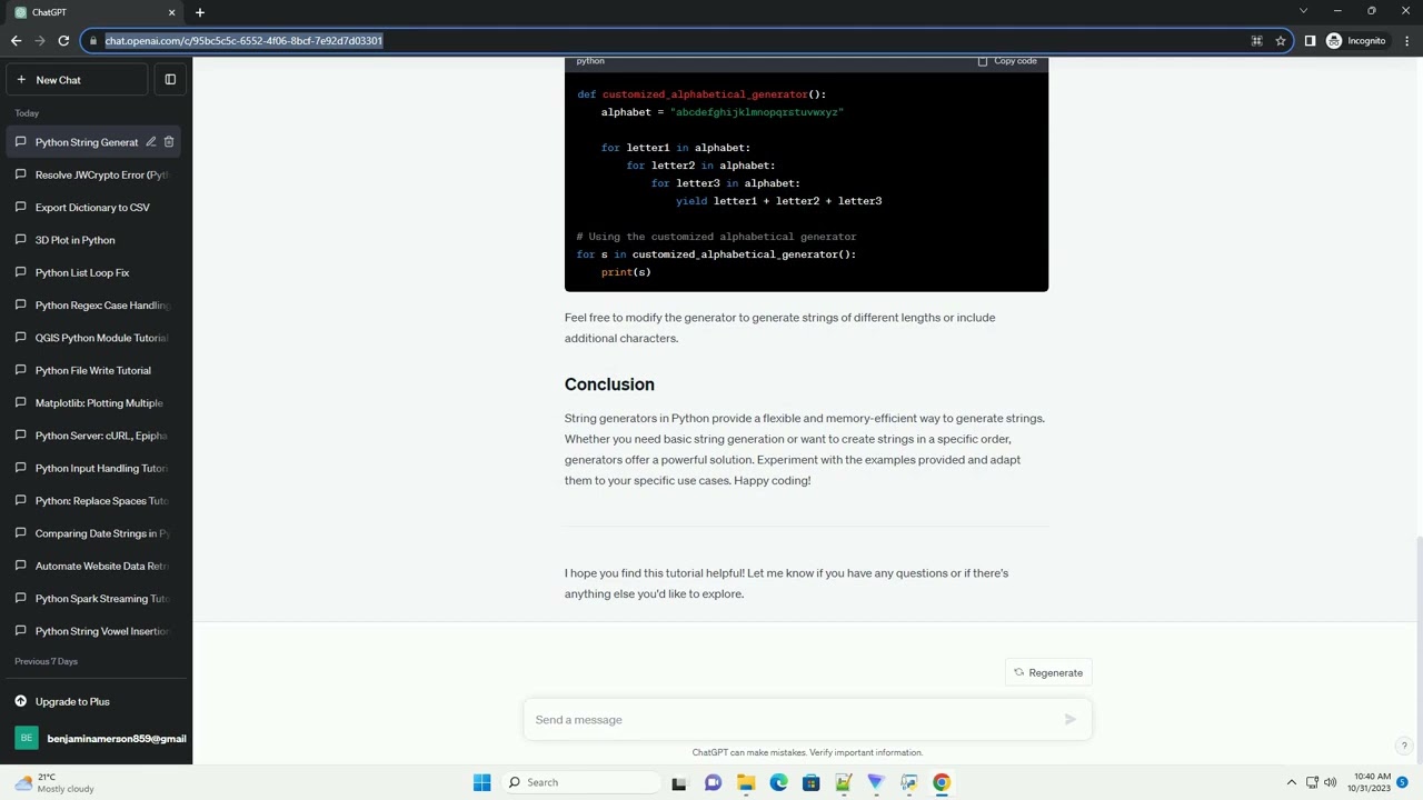 Python string generator in a specific order