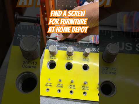 How to Use Home Depot's Measuring Tool to Find the Perfect Screw Size for Furniture Hardware