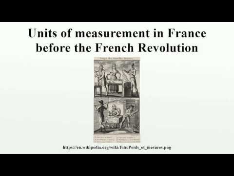 Units of measurement in France before the French Revolution