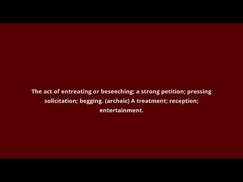 what is the meaning of entreaty