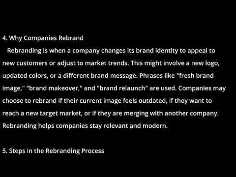 Brand Image and Rebranding: Basic Business English