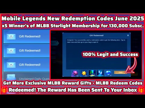 Mobile Legends Redeem Codes June 21, 2025 - Get More Exclusive MLBB Rewards MLBB Redeem Codes Legit