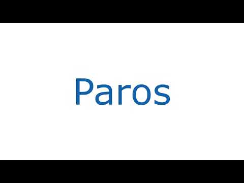 How To Pronounce Paros With Greek Accent