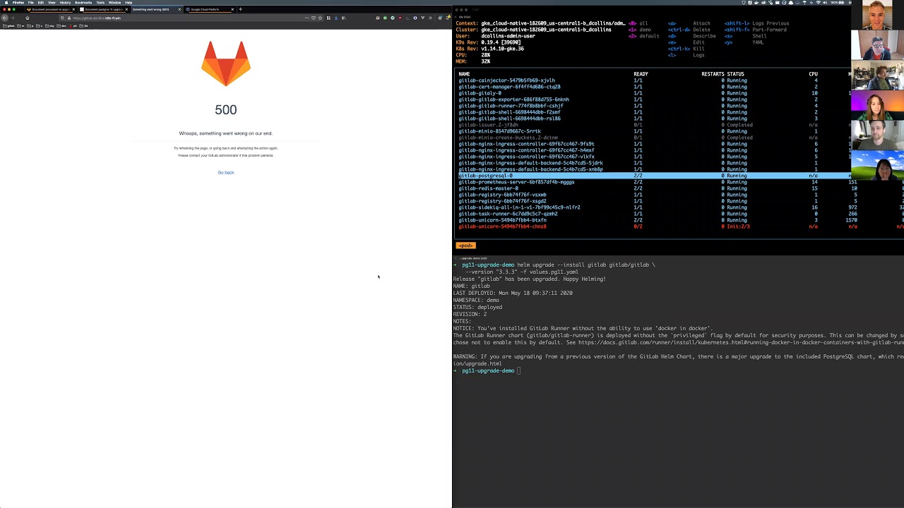 Postgresql 10 to 11 GitLab Chart