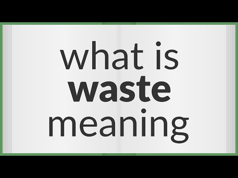 Waste | meaning of Waste