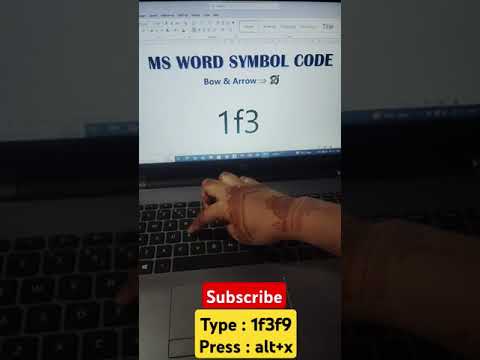 Arrow & Bow🏹 Symbol Code In MS Word #symbolshortcut #code #msword #like #subscribe #share