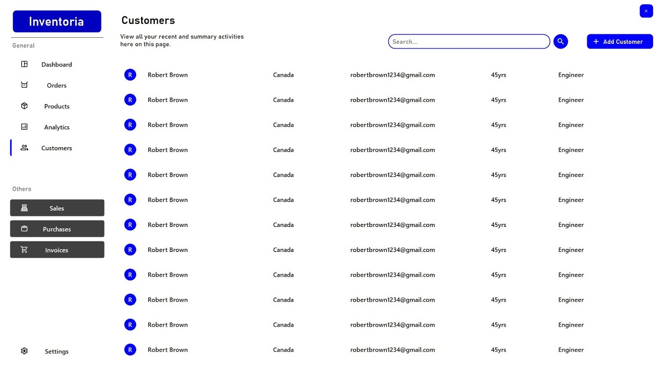E-Commerce App UI Design – Customers (WinForms)