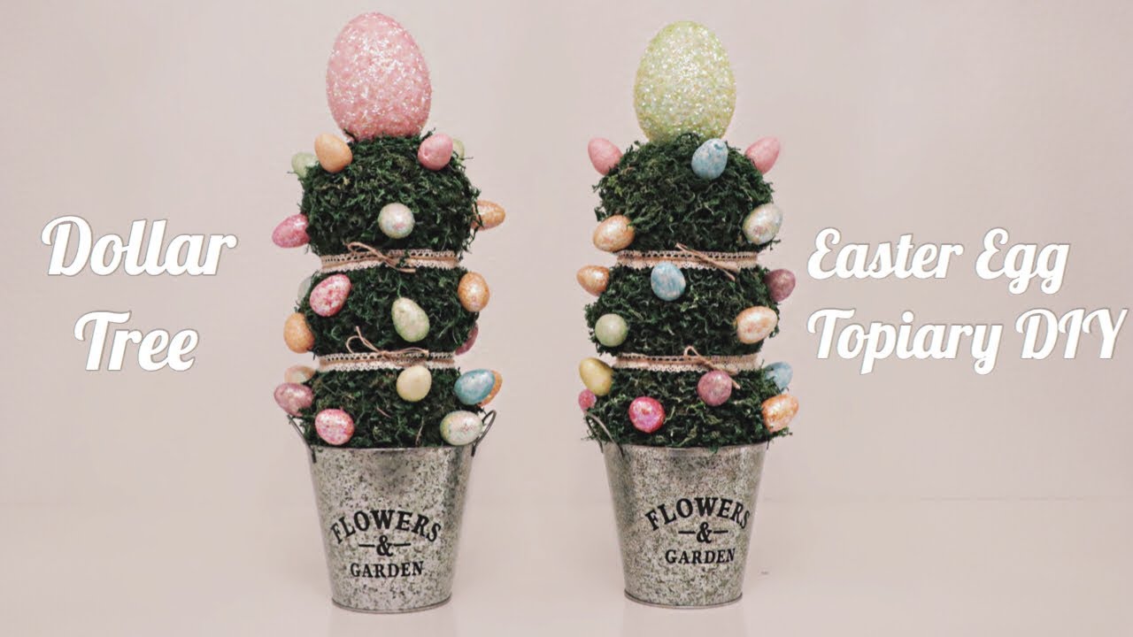 DOLLAR TREE DIY | EASTER EGG TOPIARY | EASTER & SPRING | BEAUTIFUL HOME DECOR