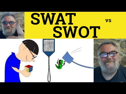π΅ Swat Meaning - Swot Defined - Swat vs Swot Difference - Swat Examples Swot - ESL British Accent