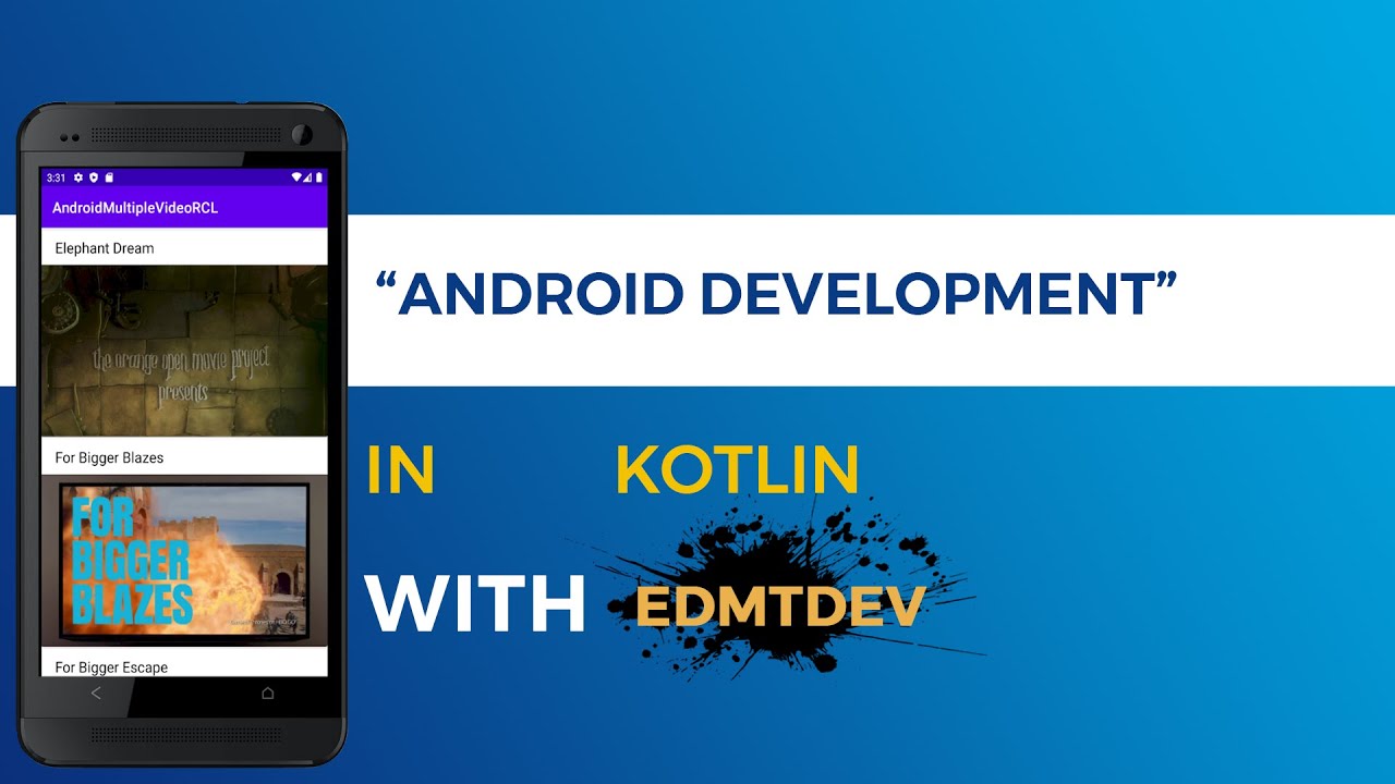 Kotlin Android Tutorial - Multiple Video in Recycler View
