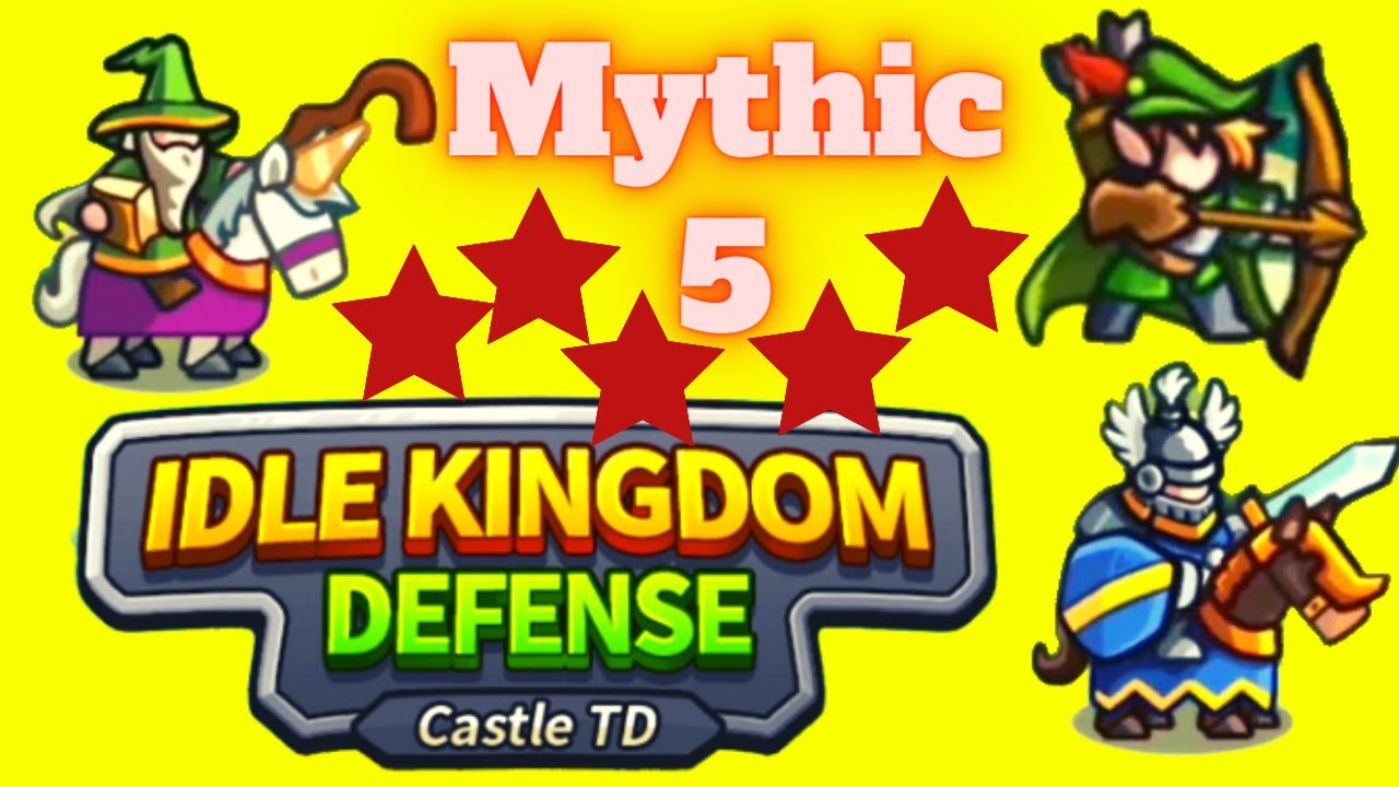 Mythic Heroes Xavier, Evan and Ryan 5 Stars Mythic Hero in Idle Kingdom Defense, maxed skills