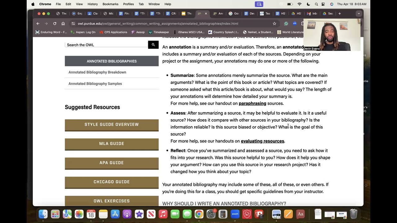 How To Use Purdue Owl for Annotated Bibliographies