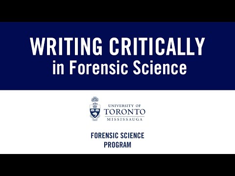 Writing Critically in Forensic Science