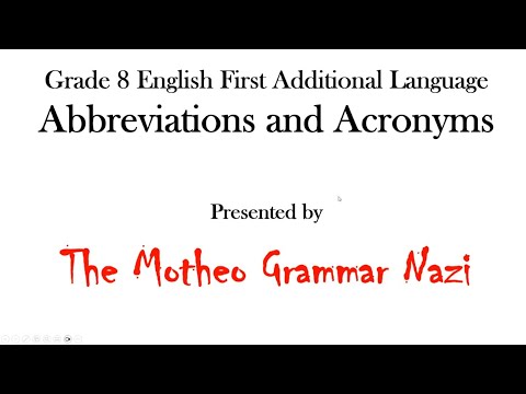 Gr 8 Lesson 24 20240815 Eng Abbreviations and acronyms