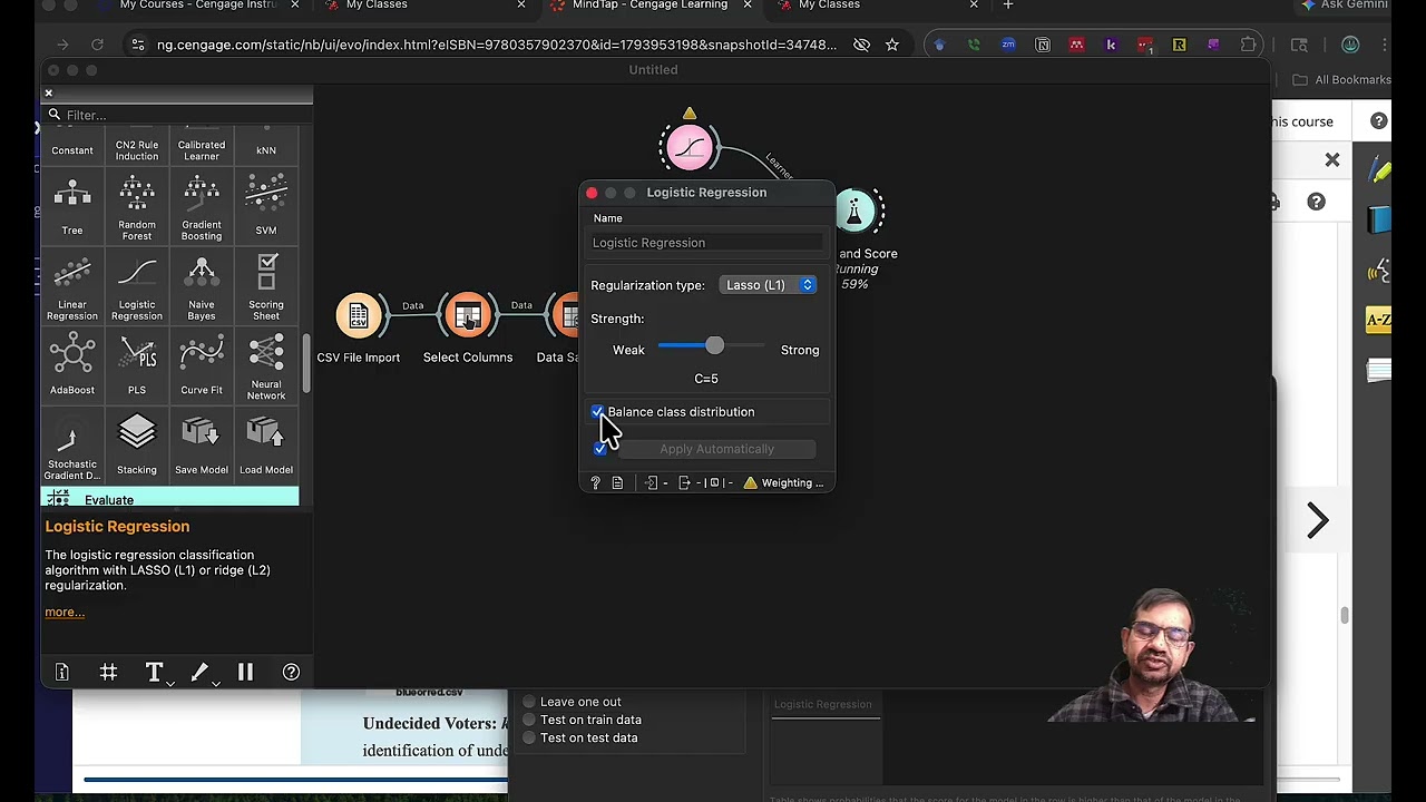 Orange Data Mining Tutorial: Penalized Logistic Regression- Model Tuning and Scoring