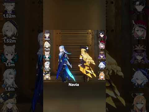 Fontaine characters' height