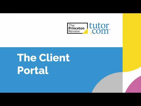 The Client Portal | Higher Education Faculty Training Series | Tutor.com