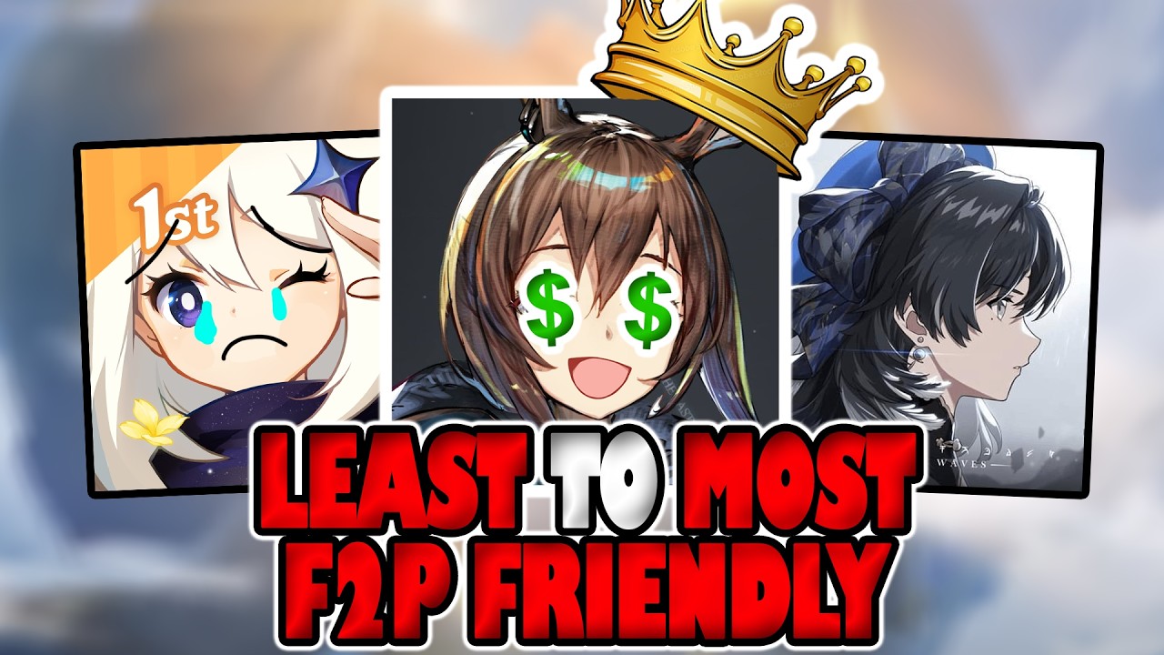 RATING Gacha Games F2P FRIENDLINESS from WORST TO BEST! | Popular Gacha Games F2P friendliness list.