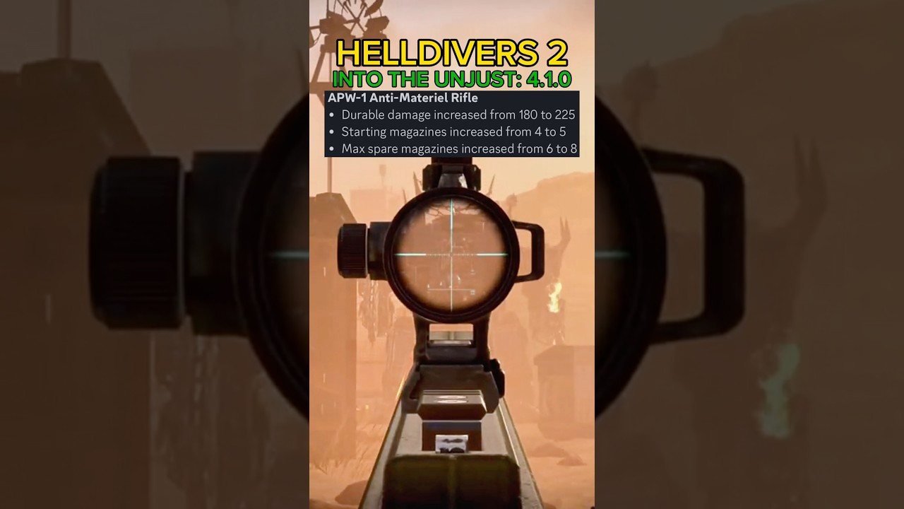 APW-1 Anti-Materiel Rifle BUFF After Patch 4.1.0 - Helldivers 2