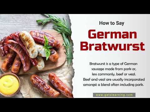 How to Say Bratwurst in English Correctly | German cuisine