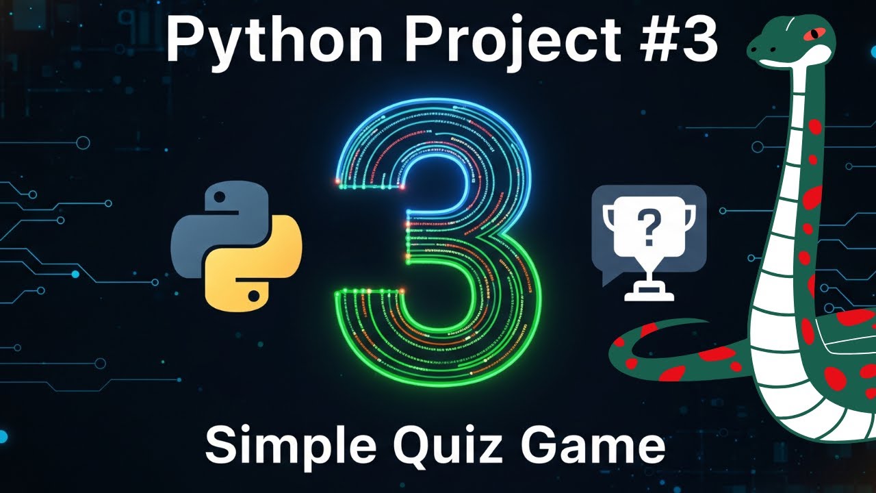 SIMPLE QUIZ GAME - Project #3 | Python for Beginners #python #pythonprogramming #code