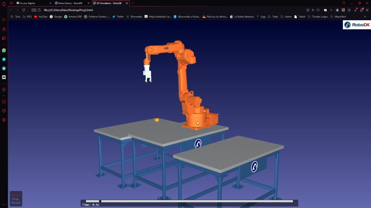 Tutorial Simulación RoboDK