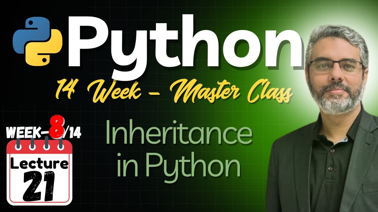Python Master Class - Lecture 21: Python Inheritance | Master Inheritance in Python in 45 Minutes