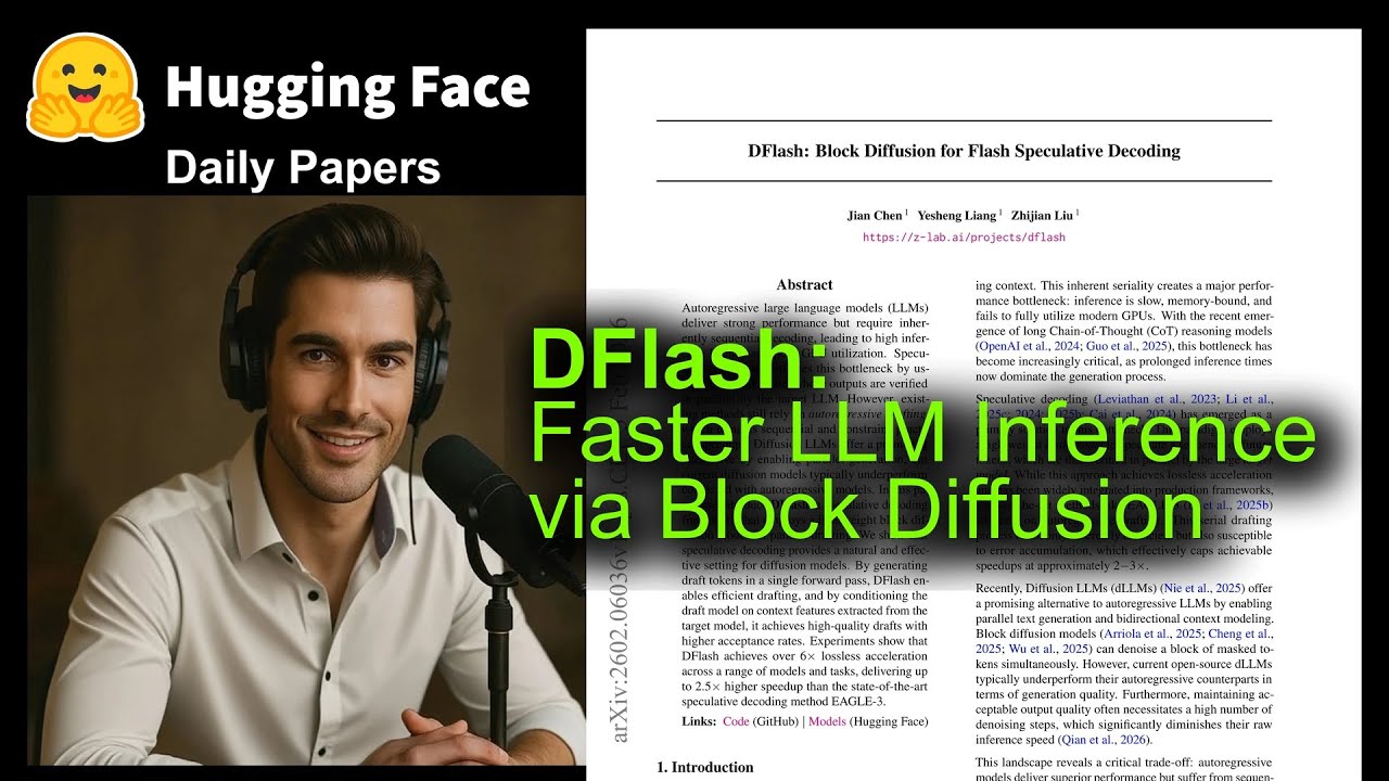 DFlash: Faster LLM Inference via Block Diffusion
