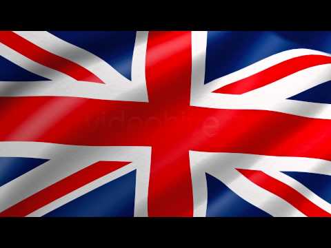 UK United Kingdom Flag Waving Loop 4K