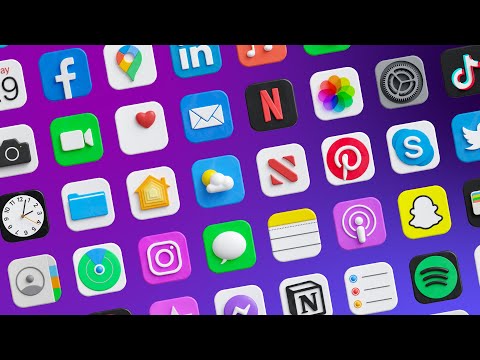 3D iOS14 Custom Apple Icon Set