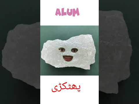 Alum meaning in Urdu پھٹکڑی Phitkari ko English main kia khete hai #alum #shortsviral