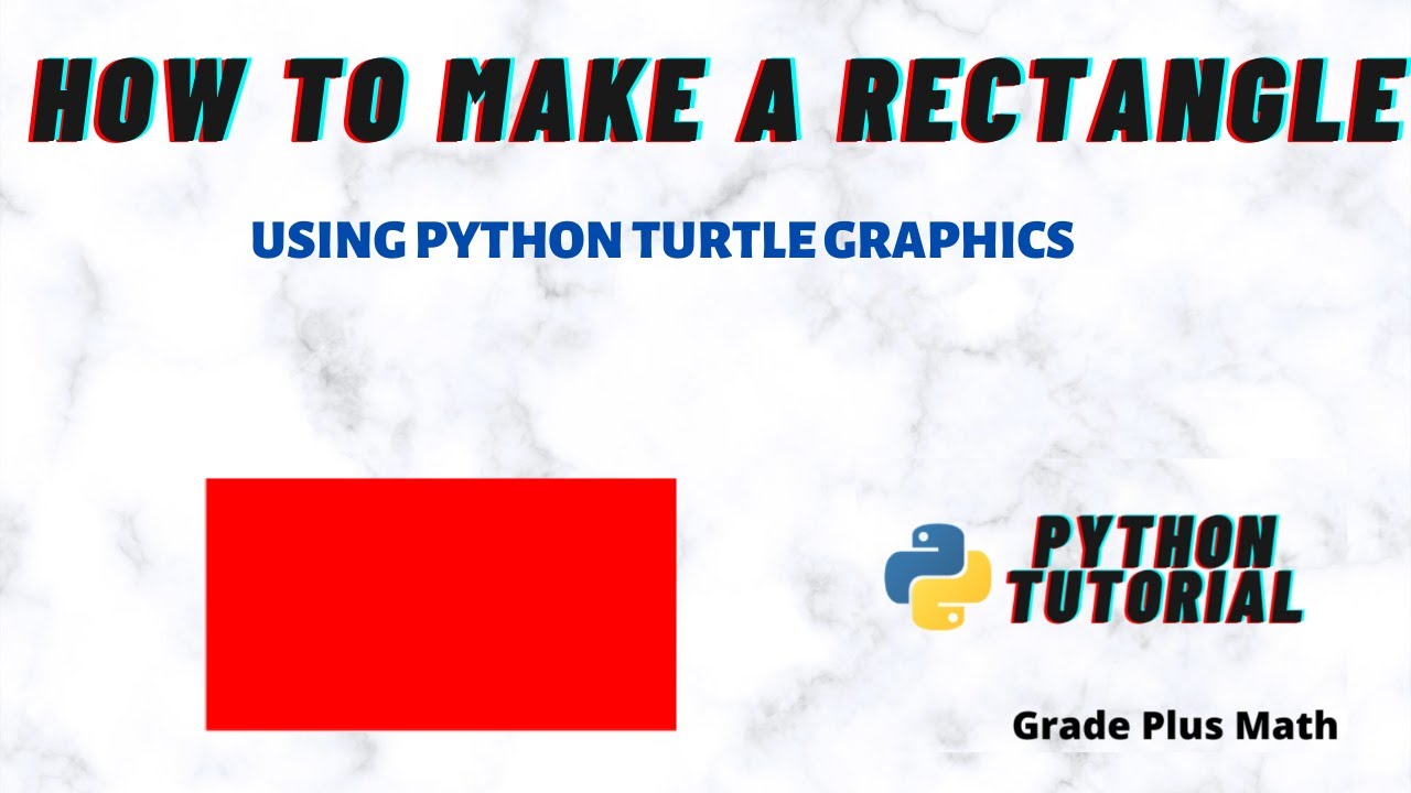 How to draw a rectangle using turtle graphics in Python