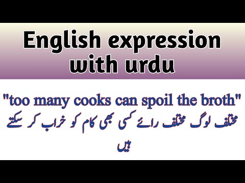 English expression with urdu | too many cooks can spoil the broth | speaking lesson