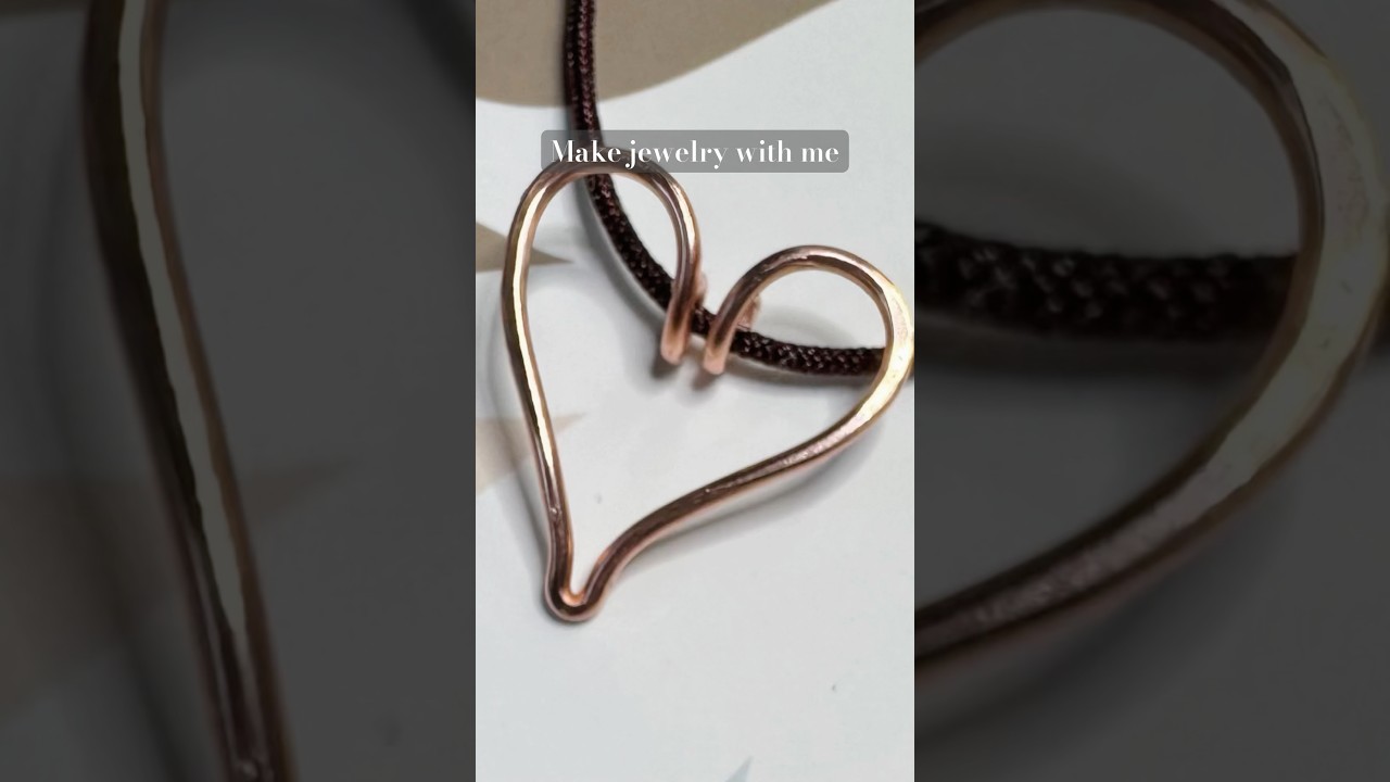 DIY Wire Heart Pendant Step-by-Step Jewelry Making Tutorial#Jewelry making tutorial#handmade
