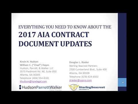 2017 AIA Contract Document Updates