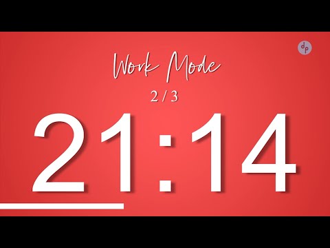 1 hour and 30 minutes Red Design Pomodoro Technique - Study / Work / Focus Timer (3 sets)