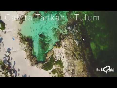 Caleta Tankah Tulum drone aerial video