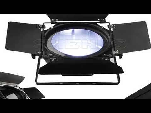 SHEHDS 200W COB Zoom LED Warm+Cool White Par Lights  with Barn Doors Stage DJ Disco Light Music Chri