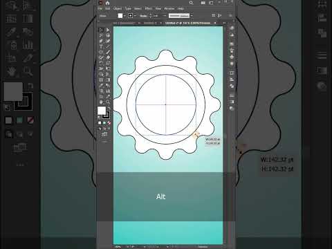 3D Gear Icon Design in Adobe Illustrator | Illustrator Tips and Tricks #shorts #illustrator