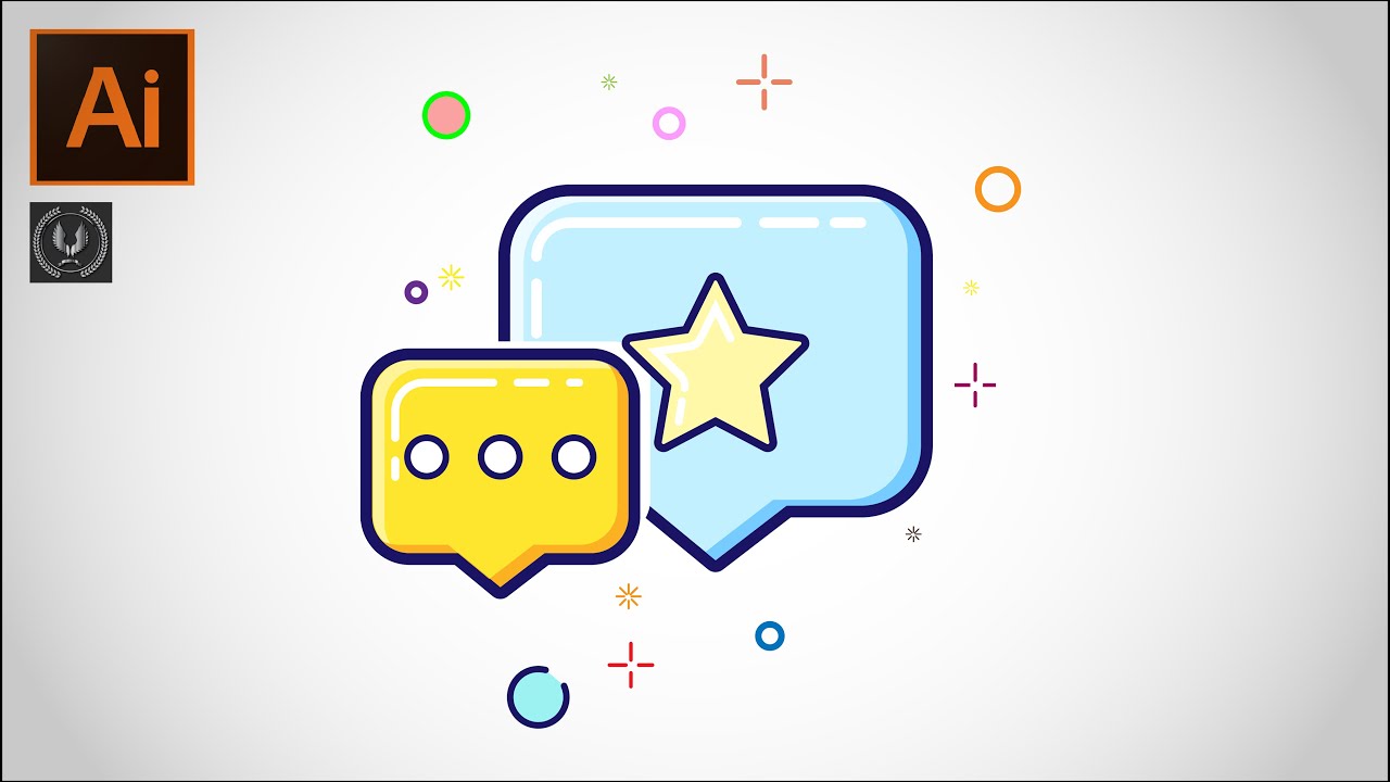 Adobe illustrator CC Tutorial - How to make a Cute Speech Bubble