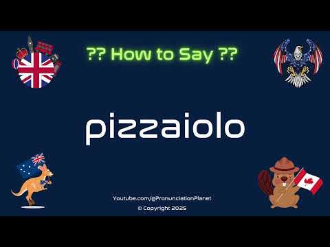 🍕👨🍳 How to Pronounce pizzaiolo? (CORRECTLY) | Pronunciation Planet