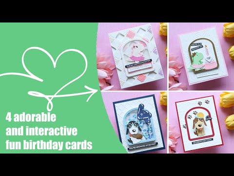 🎉3 Adorable & Interactive Birthday Cards + Bonus card | Spellbinders Club Kits March 2025