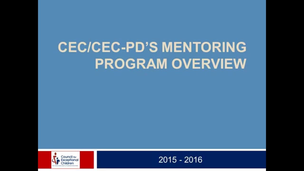 CEC/CEC-PD's Mentoring Program