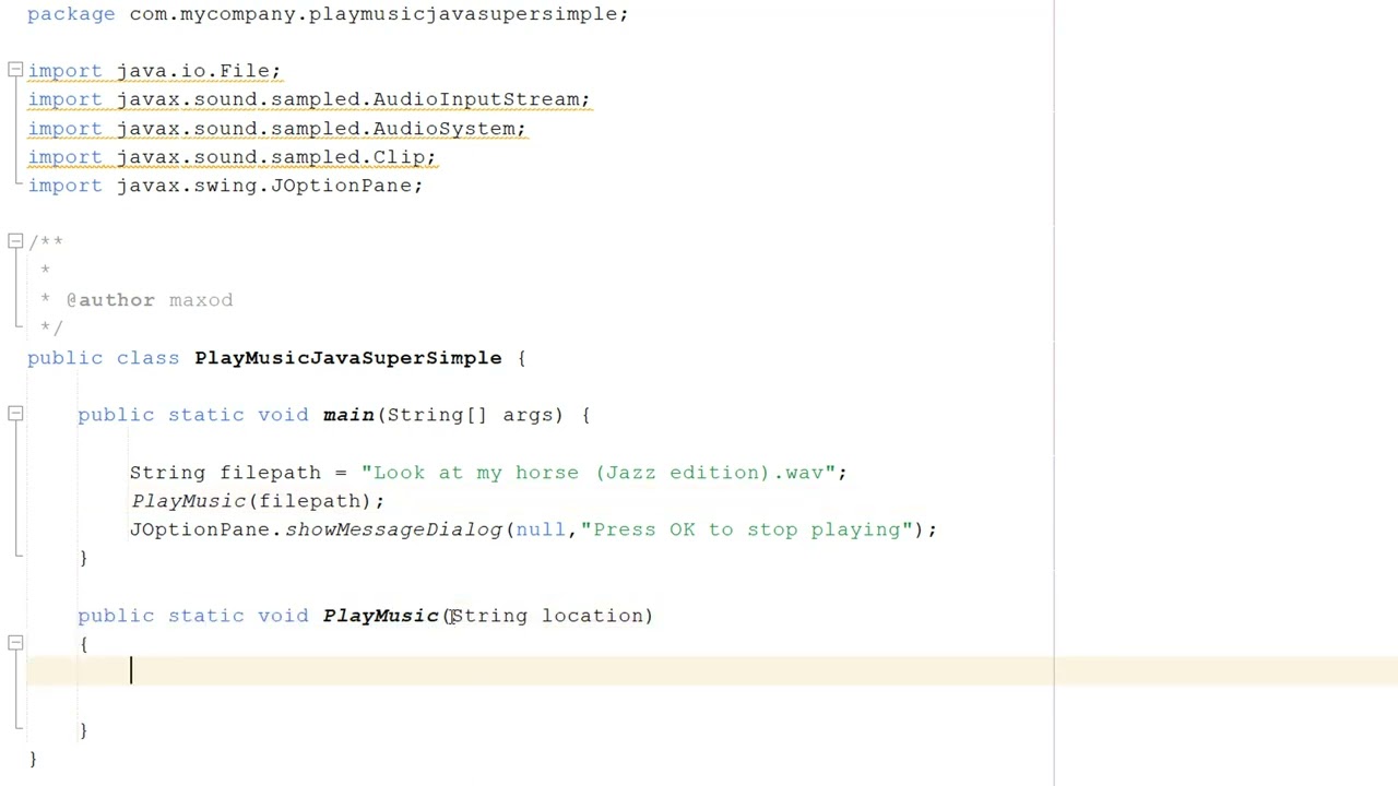 How to Play Music Using Java (Simple)