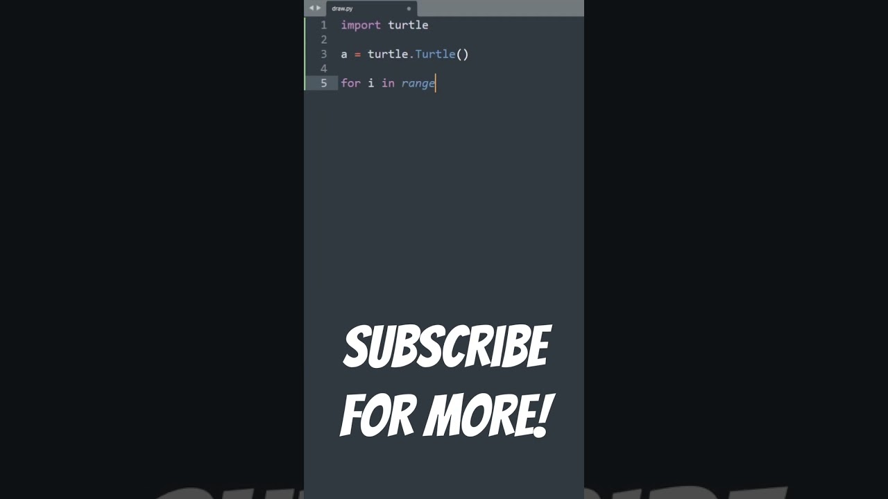 How To DRAW using Python and Turtle! #programming #python #tutorial #pythonturtle