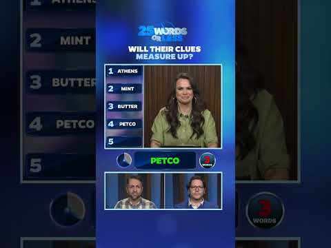 This game is all about finding the perfect measure of words! #25WordsorLess #gameshow