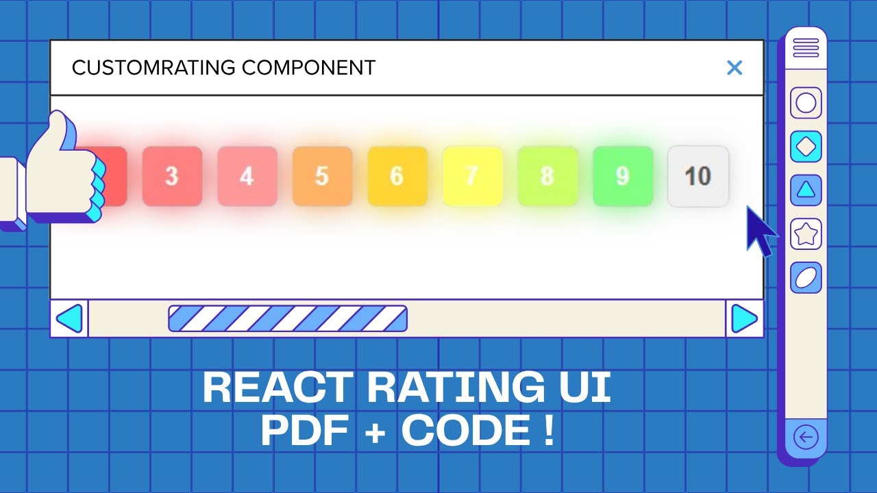 🔥 Custom 1–10 Rating UI in React |  Cheatsheet + Code + PDF | Reusable Component