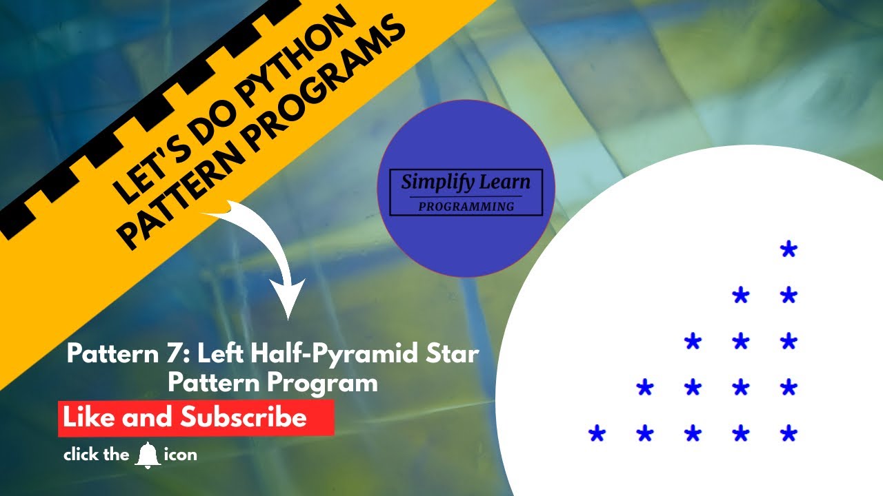 How To Create Left Half-Pyramid Star Pattern Program (Python Program)