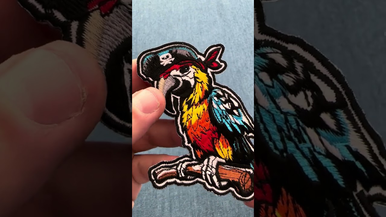 Pirate Parrot Iron On Patch P7678