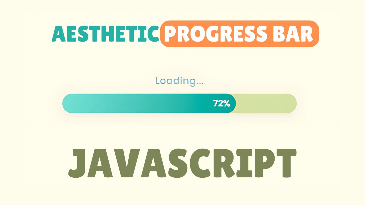 From Boring to STUNNING! Create an Animated Aesthetic Progress Bar with HTML, CSS & JavaScript!